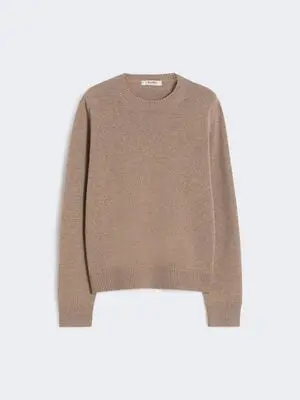 Max Mara Wool And Cashmere Sweater With Knitted Patches - Camel