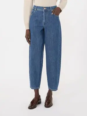 Max Mara Cotton Denim Candle-leg Jeans - Midnightblue