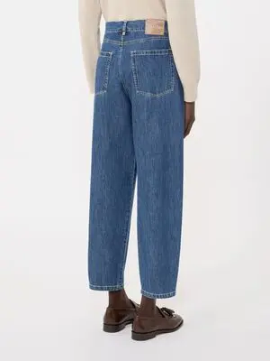 Max Mara Cotton Denim Candle-leg Jeans - Midnightblue