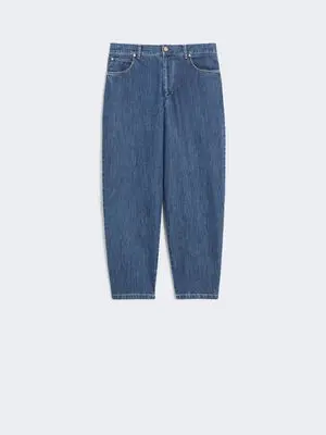 Max Mara Cotton Denim Candle-leg Jeans - Midnightblue