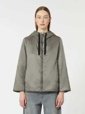 Max Mara Padded Water-repellent Canvas Hooded Jacket - Medium Grey