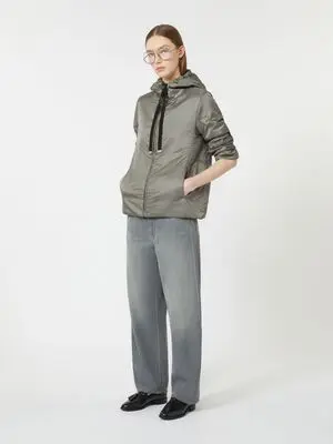 Max Mara Padded Water-repellent Canvas Hooded Jacket - Medium Grey