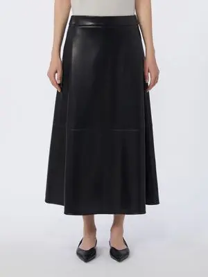 Max Mara Coated Jersey Flared Skirt