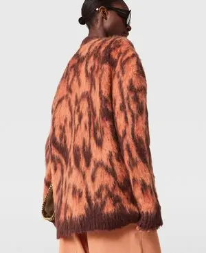 Stella McCartney Cloud Leopard V-neck Cardigan