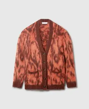 Stella McCartney Cloud Leopard V-neck Cardigan - Multicolor