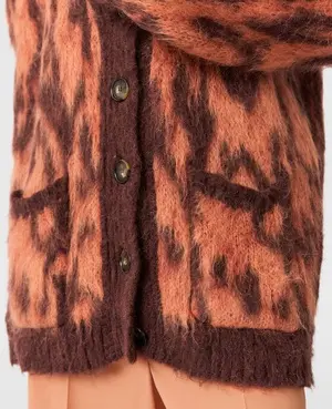 Stella McCartney Cloud Leopard V-neck Cardigan