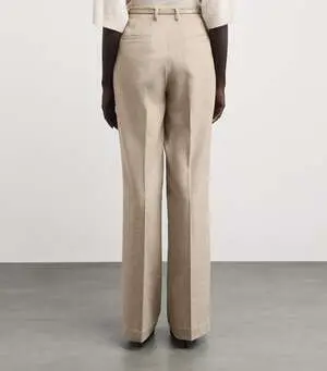 Lafayette 148 New York Wool-cashmere Belted Trousers