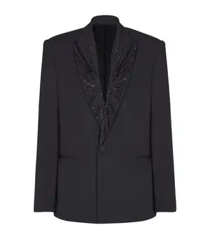 Balmain Wool Embellished Blazer