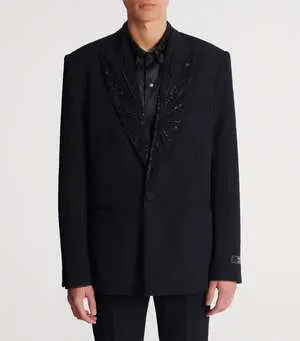 Balmain Wool Embellished Blazer