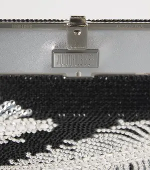 Judith Leiber Crystal Plume Slim Rectangle Clutch