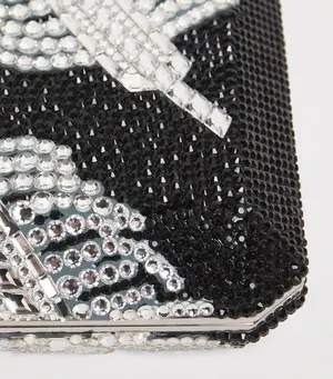 Judith Leiber Crystal Plume Slim Rectangle Clutch