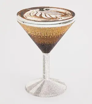 Judith Leiber Crystal Espresso Martini Clutch - Brown