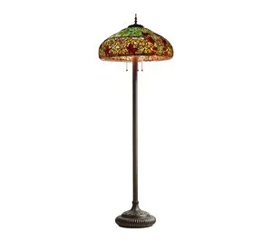 RIVER OF GOODS 65' H Hampstead Stained Glass Fl Or Lamp - One-color