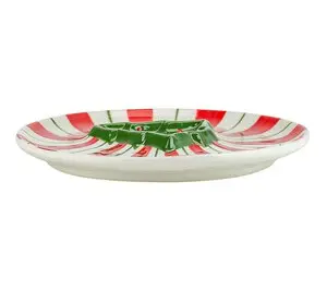 10 STRAWBERRY STREET Peppermint Tree Chip & Dip Plate