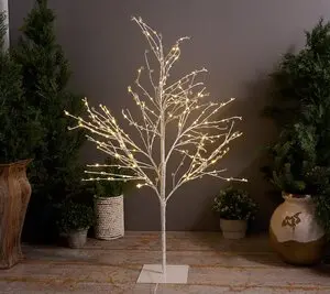 BETHLEHEM LIGHTS As Is 3' Illuminated Crystal Birch Tree - One-color