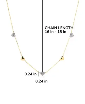 ANA LUISA Heart Station Necklace