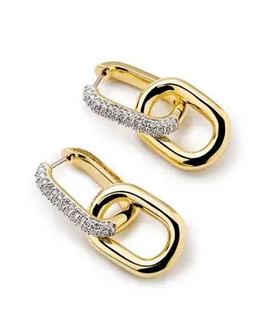 ANA LUISA Ash Double Pave Drop Earrings