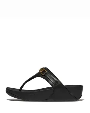 Fitflop Lulu Chain Wedge Sandals - Black