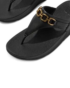 Fitflop Lulu Chain Wedge Sandals - Black