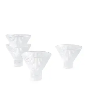 THE COLLECTIVE HOME Pressed Martini Glasses, Set Of 4 - Clear