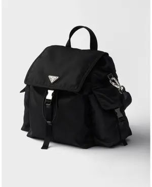 Prada Re-nylon And Leather Backpack - Black