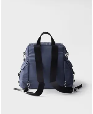 Prada Re-nylon And Leather Backpack - Blue