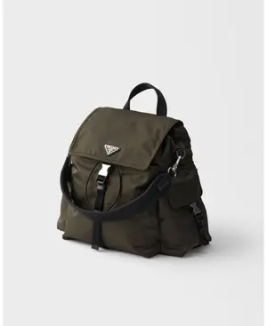 Prada Re-nylon And Leather Backpack - Forest