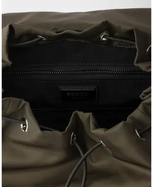 Prada Re-nylon And Leather Backpack - Forest