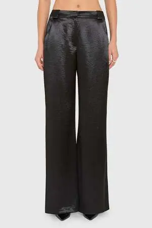 Amanda Uprichard Saddler Hammered Satin Pants