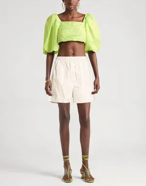 HINNOMINATE Solid Cotton High Waisted Shorts
