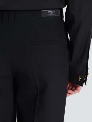 Balmain Wool Straight-leg Trousers