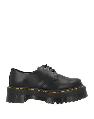 Dr. Martens Leather Lace-up Shoes With Block Heel And Lug Sole - Black
