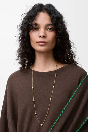 Loewe Anagram Pebble Necklace - Gold/multicolor