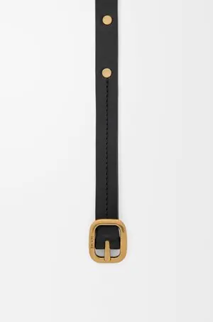Loewe Rounded Soft Belt - Black/gold