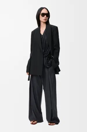 Loewe Belted Wool Trousers
