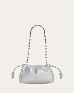 Loewe Flamenco Clutch Bag - Silver
