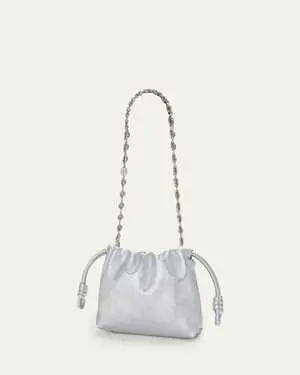 Loewe Flamenco Clutch Bag - Silver