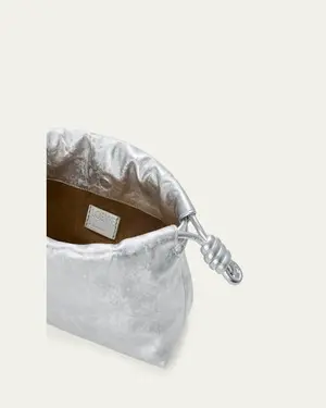 Loewe Flamenco Clutch Bag - Silver
