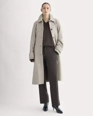 Everlane Italian Belted Overcoat - Taupe Herringbone