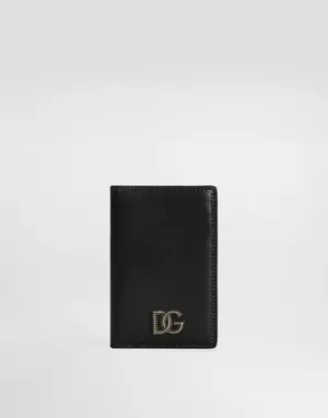 Dolce & Gabbana Tempesta Calfskin Card Holder - Black