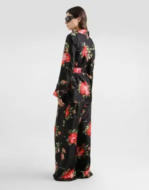 Dolce & Gabbana Floral Print Wide Trousers