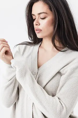 Free People Oversized Ribbed Buttoned Cardigan - Bone