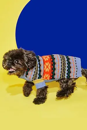 WARE OF THE DOG Fairisle Floral Sweater