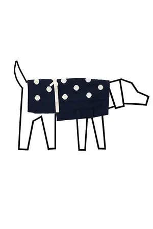 WARE OF THE DOG Dot Bow Sweater - Navy