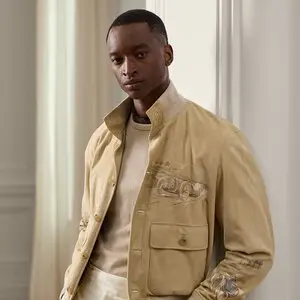 Ralph Lauren Hayworth Painted Suede Jacket