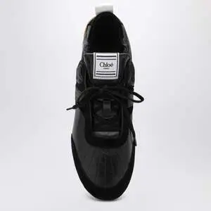 Chloé Kick Sneakers In Nylon And Suede - Black