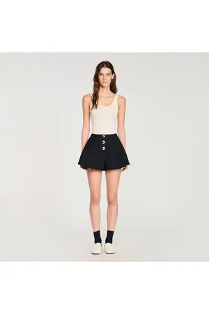 Sandro Press-stud Flared Shorts