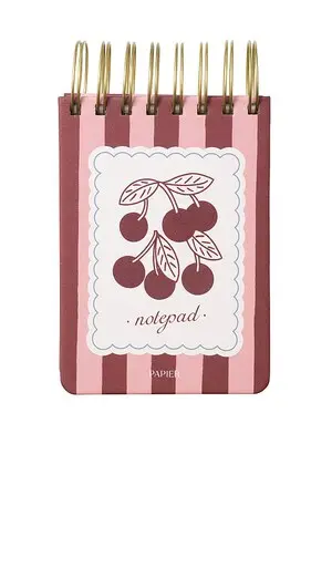 Papier Very Cherry Spiral Notepad In Pink