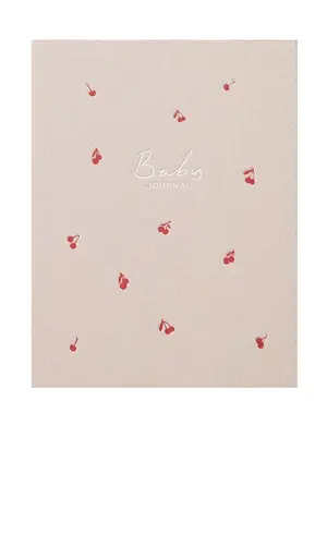 Papier Cherries Baby Binder-folio In Cream - N,a
