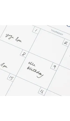 Papier Floral Gingham Monthly Desk Pad